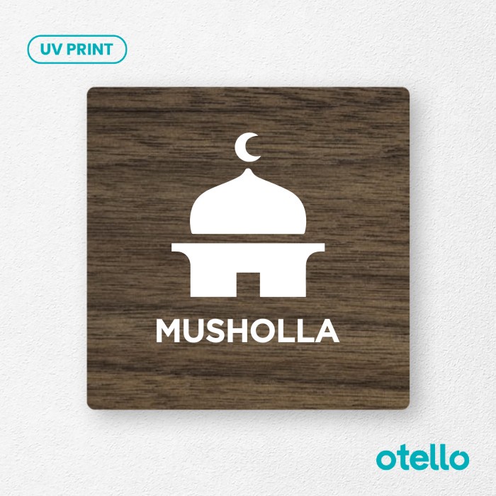 Jual F8709 Signage Musholla Sign Board Kayu Label Papan Nama Masjid ...