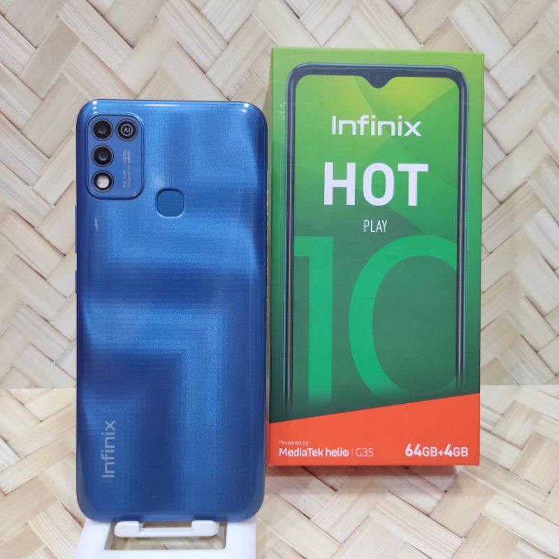 Jual Infinix hot 10 play 4/64GB Handphone Second Seken Bekas Fullset ...