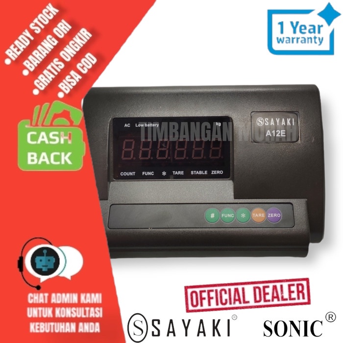 Jual FLASH SALE!!! INDICATOR TIMBANGAN DIGITAL SAYAKI / SONIC A12E TERBARU | Shopee Indonesia