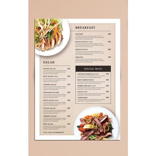 Jual Cetak Menu Costum Ukuran A4 & A3 | Shopee Indonesia