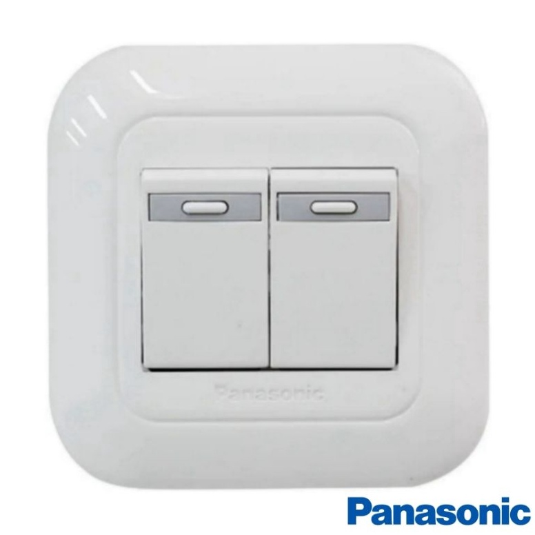 Jual KUALITAS TERBAIK Panasonic Saklar Seri/Double 2 Gang WEJ78029 ...