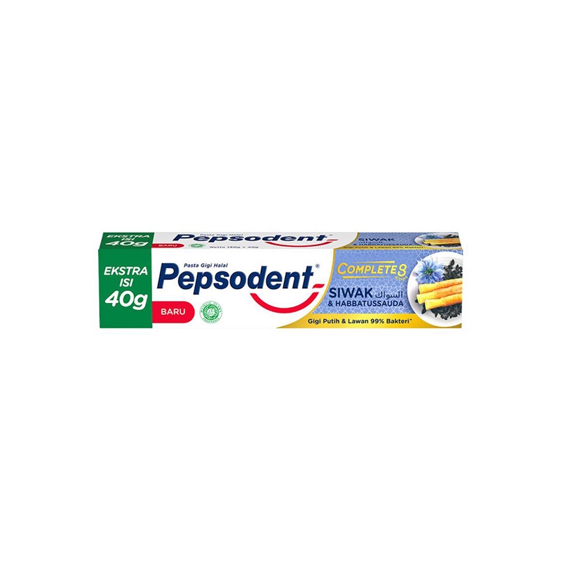 Jual Pepsodent Pasta Gigi Complete 8 Siwak 150 + 40 g | Shopee Indonesia