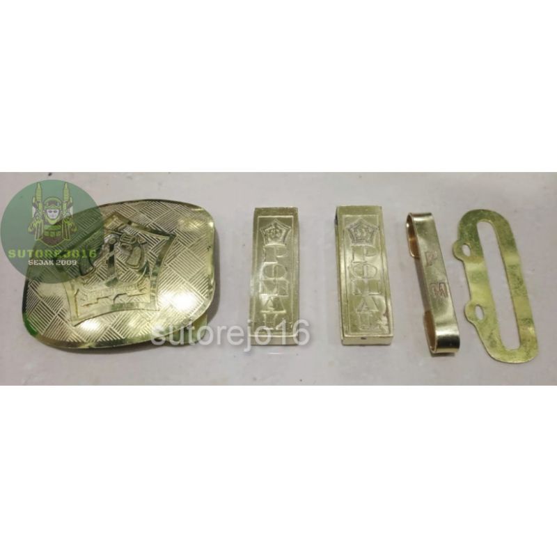 Jual kepala sabuk kopel pomal pm tni al bahan kuningan asli | Shopee ...