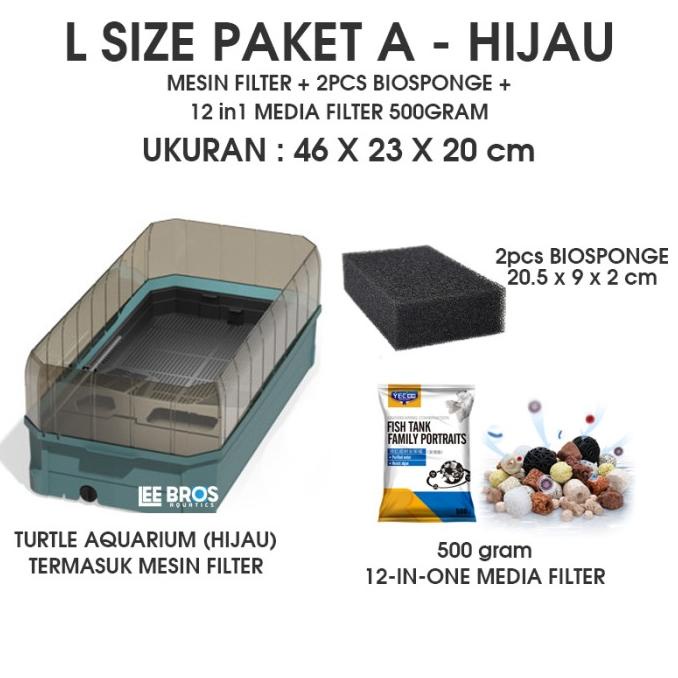 Jual Luxury Aquarium Kura Kura + FILTER Size L / Kandang Kura TAL-02 maysunadisa | Shopee Indonesia