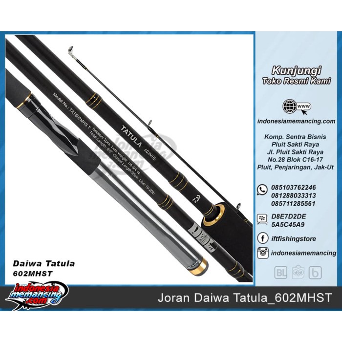 Jual NEW SERIES JORAN SPINNING DAIWA TATULA 602 MHST ORIGINAL | Shopee Indonesia