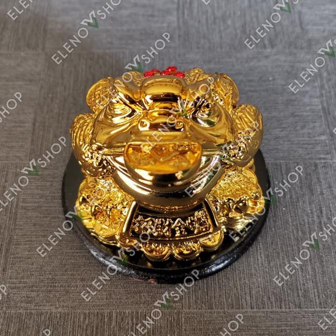 Jual Patung Fengshui Katak Kaki Tiga Golden Bright Three Legged Toad D ...