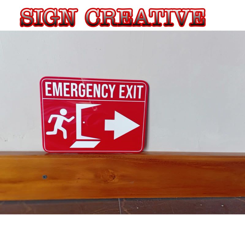 Jual Sign label penanda emergency exit | Shopee Indonesia