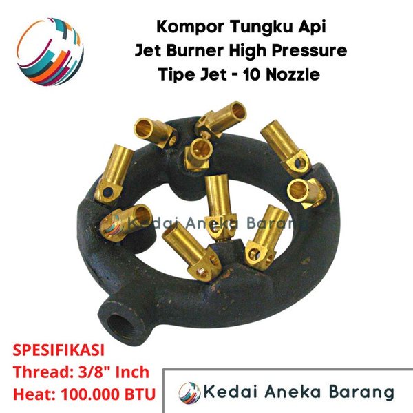 Jual Kompor Jet 10 Nozzle Burner Tungku Api High Pressure Tekanan ...