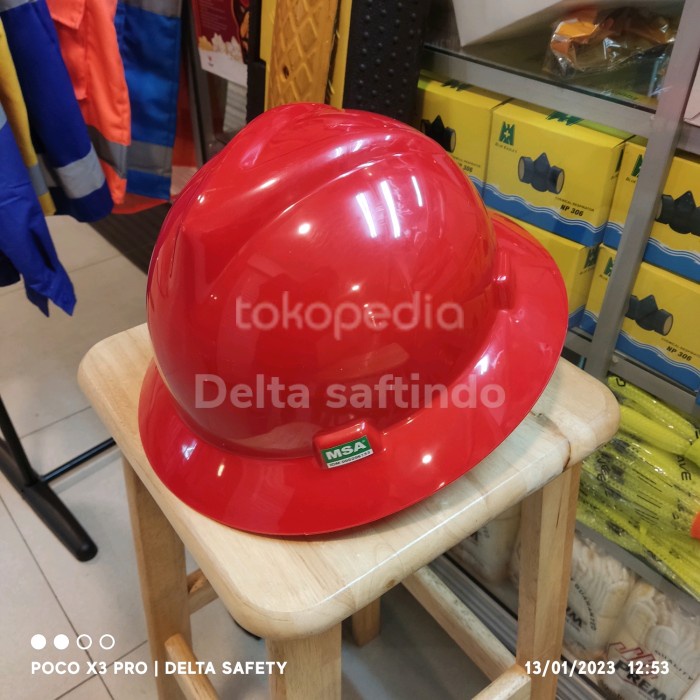 Jual Murah Helm Safety Msa Full Brim Merah Fastrack Original Safety ...