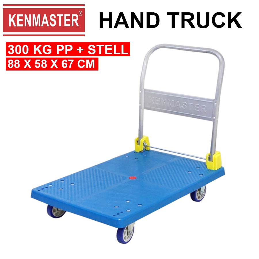 Jual Hand Truck 300 KG KM-300 PP+STEEL Troli/Trolley Lipat Dorong Biru ...
