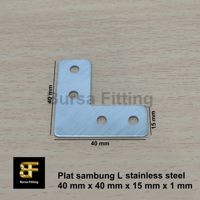 Jual Plat siku sambungan L 40 x 40 stainless steel / siku connector L ...