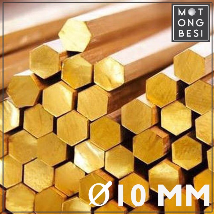 Jual SEGI 6 KUNINGAN 10 MM HEXAGON BRASS ROD SEGI ENAM HEXAGONAL ...