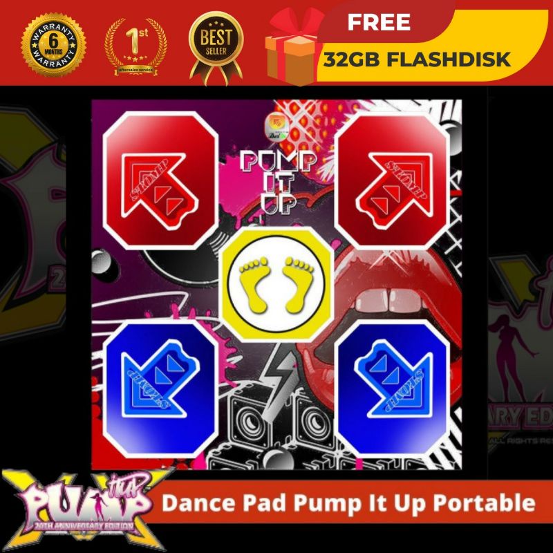Jual Dance Pad Pump It Up Portable / Karpet PIU Tema Lips | Shopee ...