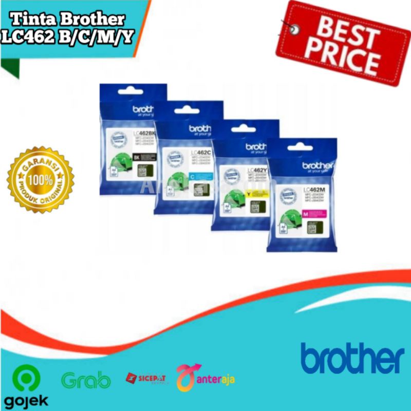 Jual Tinta Brother LC462 LC 462 BK C M Y Original Ink Cartridge ...