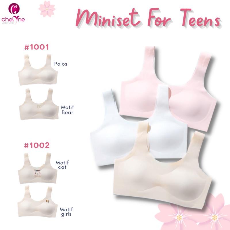 Jual Chelyne Miniset/BH Mini Anak Remaja 1001 / 1002 Bahan Seamless ...
