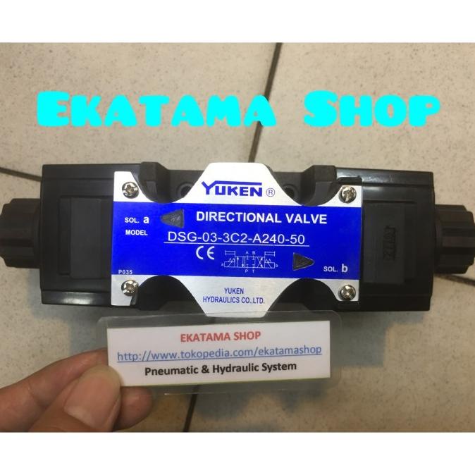 Jual DIRECTIONAL VALVE HYDRAULIC YUKEN (DSG-03-3C2-A240-50) | Shopee Indonesia