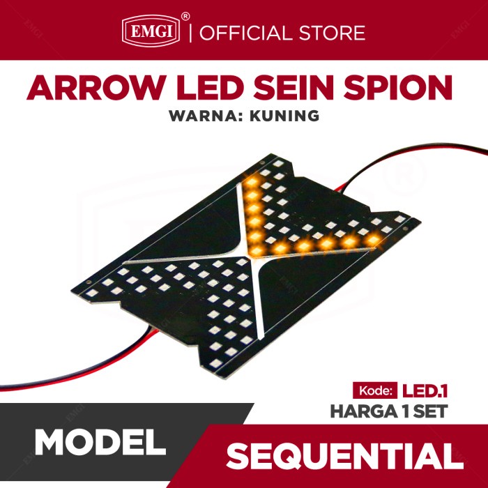 Jual Kode Br04 Arrow Led Sein Kaca Spion Mobil Tanda Panah Set - Kuning ...