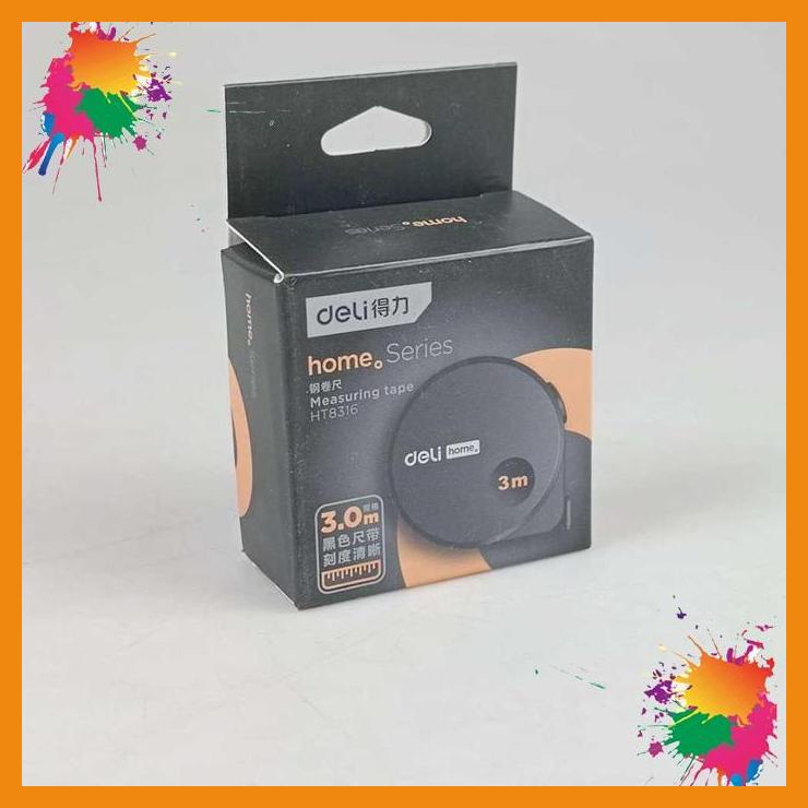 Jual mrj- deli home meteran roll high precision self lock tape measure 16mm 3m - ht8316 | Shopee ...