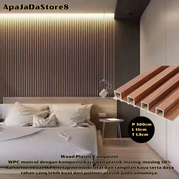 Jual Wpc Wall Panel 24Mm 3M Dekor Dinding Wood Panel 3 Meter Pvc Terbaru | Shopee Indonesia