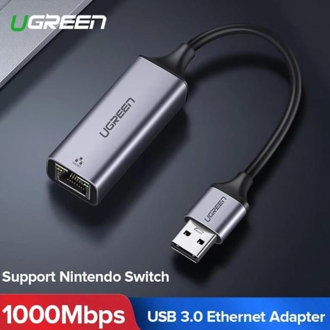 Jual Ugreen Usb3.0 To Rj45 Gigabit 10/100/1000 Alumunium Gray-50922 ...