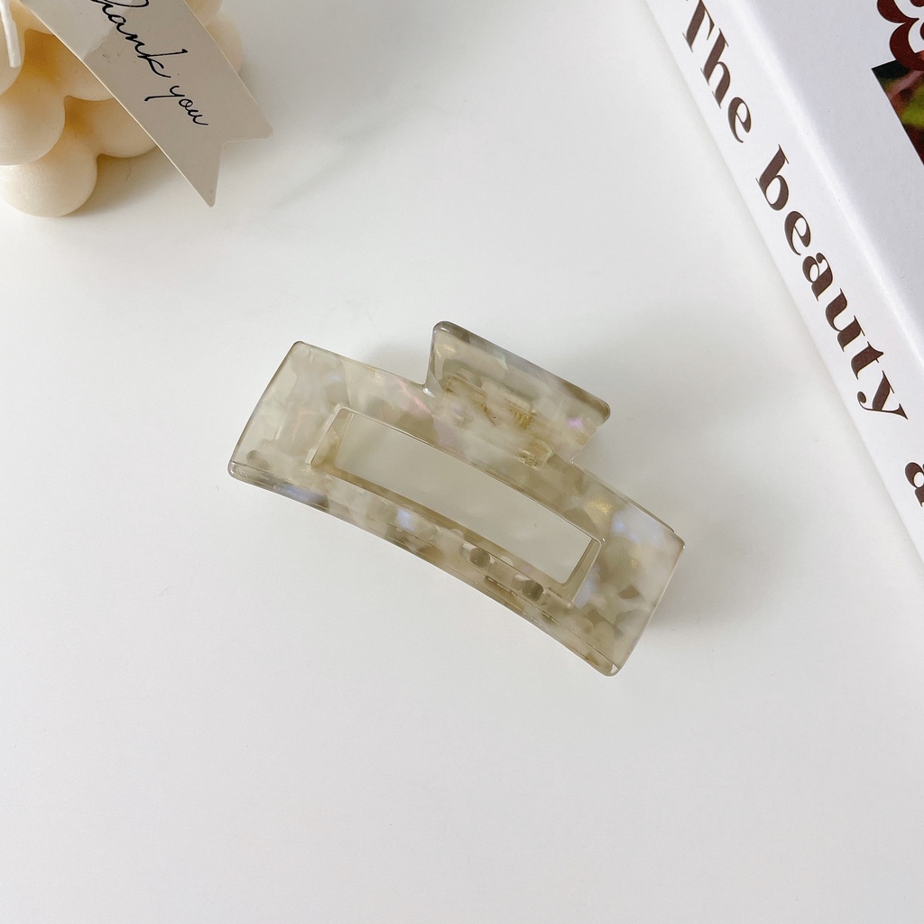 Jual JEPIT KLIP RAMBUT KOTAK MEDIUM JUMBO GLOSSY MOTIF LEOPARD MARBLE ...