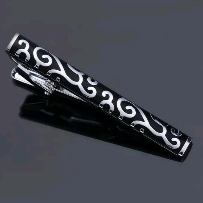Jual METAL TIE PIN RETRO LASER SILVER BLACK JEPIT DASI JAS PRIA MENS ...