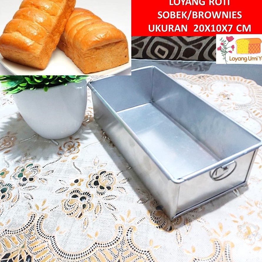 Jual Promo UKURAN 20X10X7 CM LOYANG KUE BROWNIES CETAKAN ROTI SOBEK ...