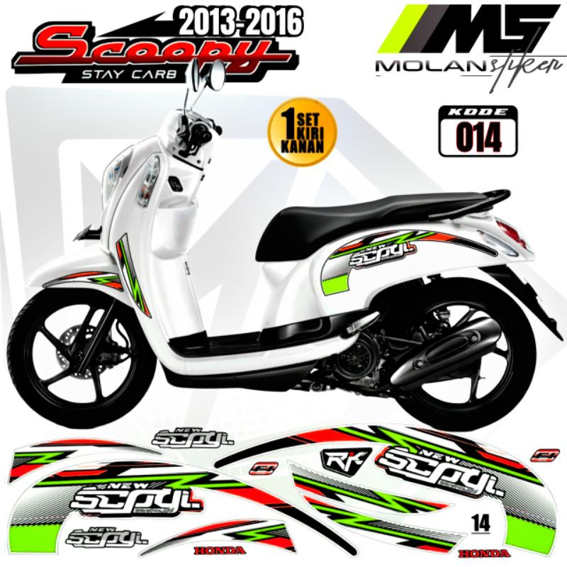 Jual Decal Sticker Striping Variasi Scoopy Fi 2013-2016 Honda Scoopy ...