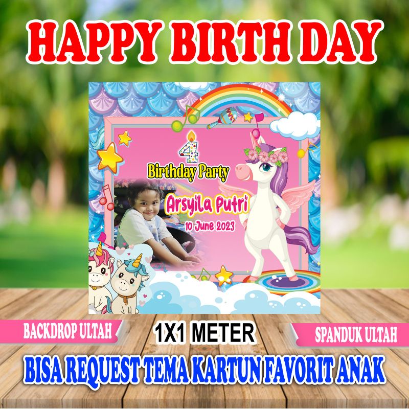 Jual sepanduk ulang tahun |banner ultah|backdrop ultah|ulang tahun ...