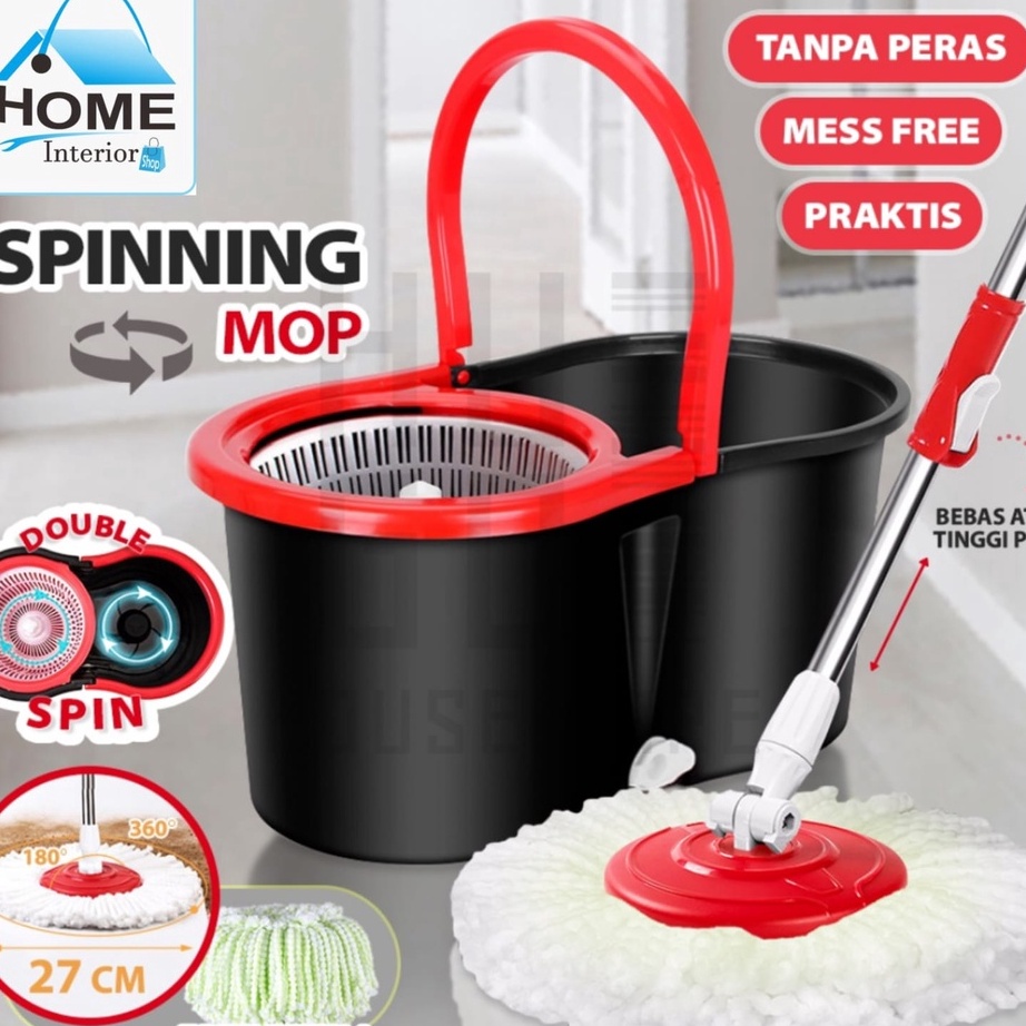 Jual DLKJ-80 Super Mop Spin Mop Alat Pel Putar Ultra Mop Plastik Alat Pel Praktis HOME INTERIOR ...