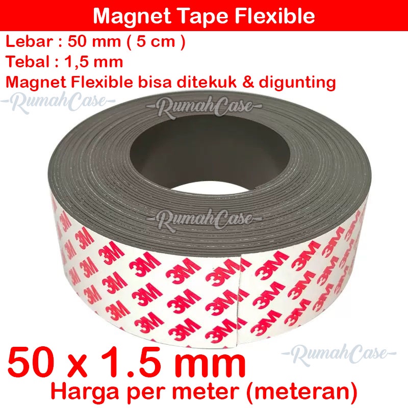 Jual YT1 MAGNET TAPE LEBAR 15MM TEBAL 2MM PER METER DOUBLE TAPE 3M MAGNETIC MAGHNET STRIP 1 ...