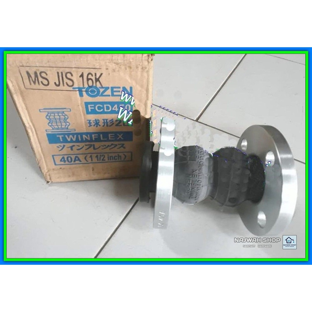 Jual Flexible Rubber TwinFlex 4" inch Tozen Joint Flange JIS 16K Origin ...