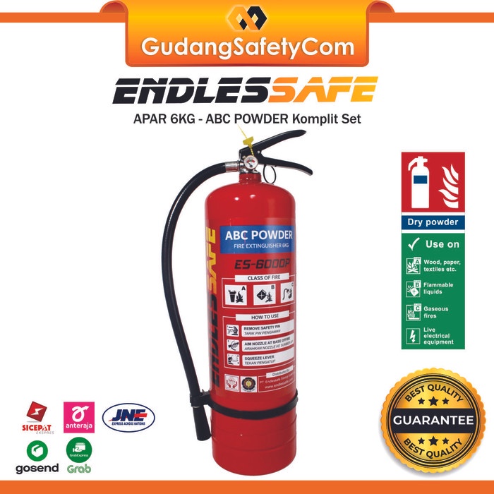 Jual ALAT KESELAMATAN APAR 6KG ISI ABC POWDER KOMPLIT SET /FIRE EXTINGUISHER/ TABUNG PEMADAM ...