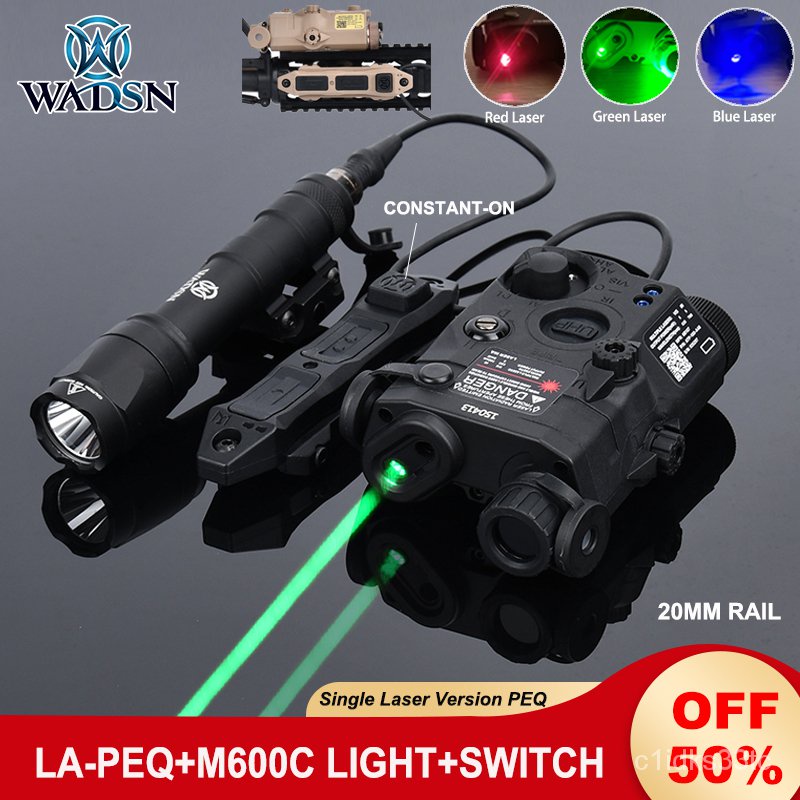 Jual &Wadsn PEQ-15 Airsoft Green Red Blue Dot Tactical Single Laser ...