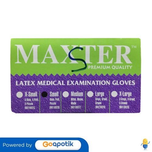 Jual Maxter Latex Medical Examination Gloves Size S Box 100 Pcs ...