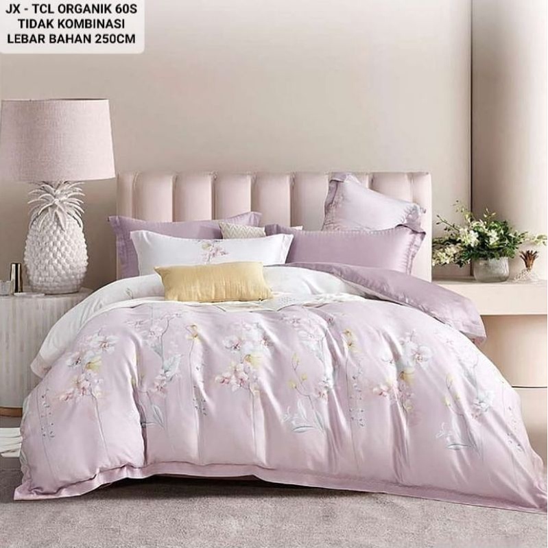 Jual BEDCOVER SUTRA ORGANIC 60S MOTIF BUNGA MINIMALIS BED COVER SUTRA ...
