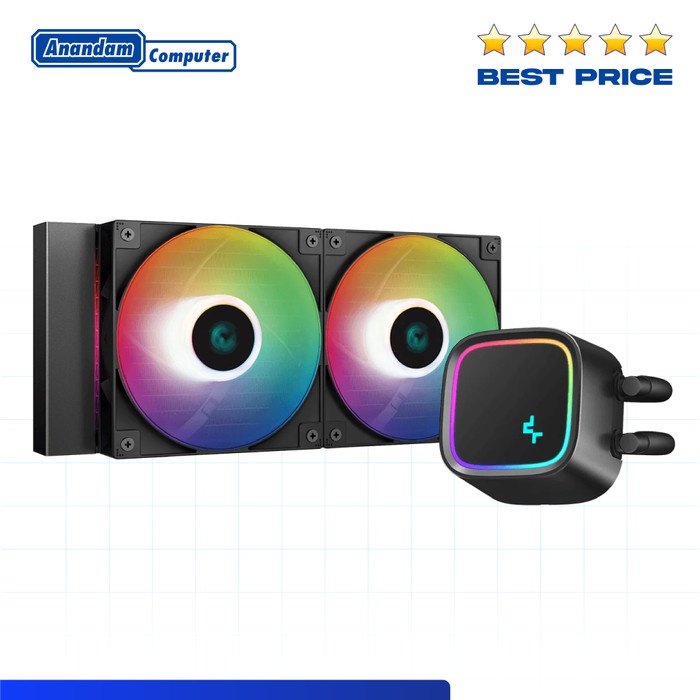 Jual DEEPCOOL LE500 FIXED RGB 240mm AIO Liquid CPU Cooler Support ...
