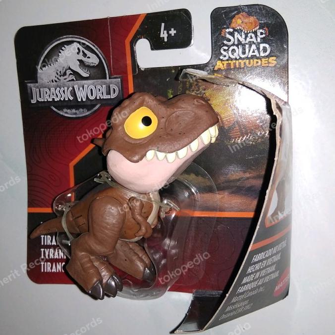 Jual Jurassic World Tyrannosaurus Rex T Snap Squad Attitudes T-Rex ...