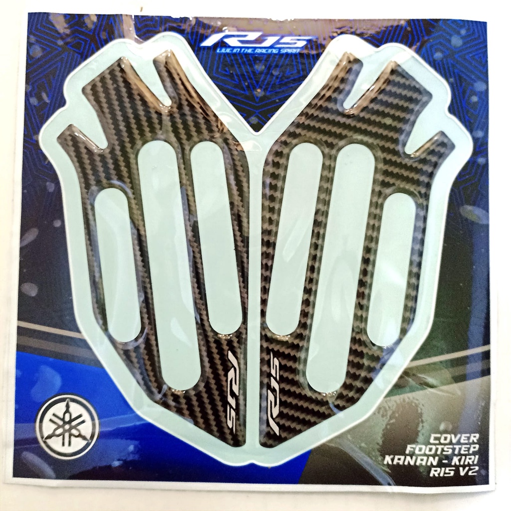 Jual sticker emblem footstep r15 v2 timbul variasi untuk motor r15 v2 ...