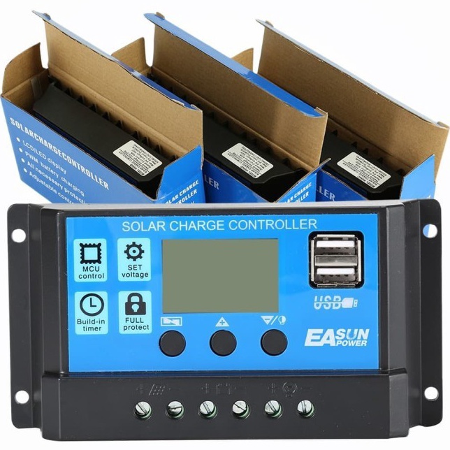 Jual Terbaik Solar Charge Controller 60A 50A 40A 30A 20A 10A Cell PWM 12V 24V !! | Shopee Indonesia