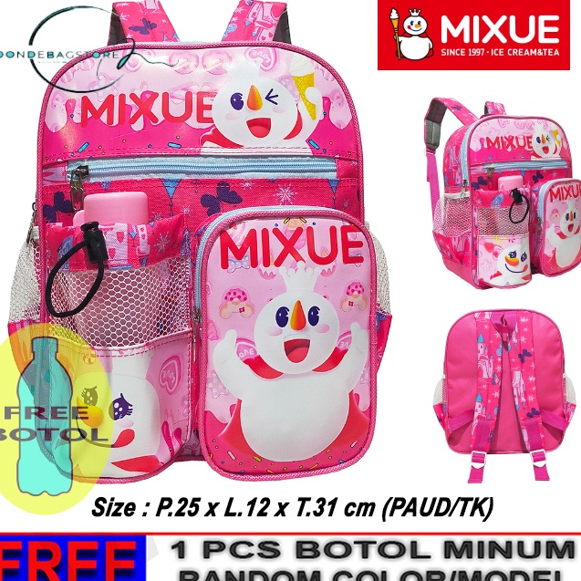Jual Tas Ransel Mini Anak Sekolah PAUD/TK Karakter MIXUE free botol ...