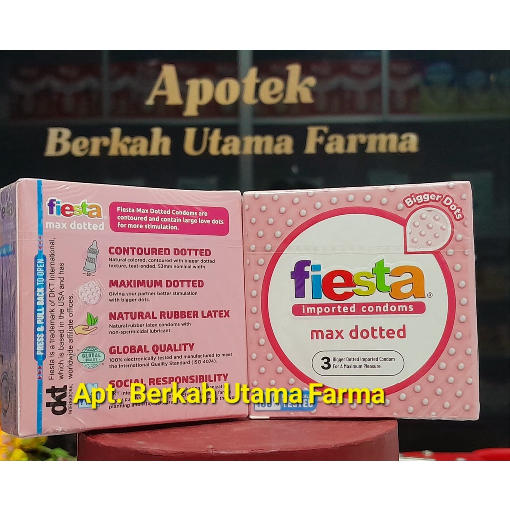 Jual Kondom Fiesta max dotted Box isi 3 pcs | Shopee Indonesia
