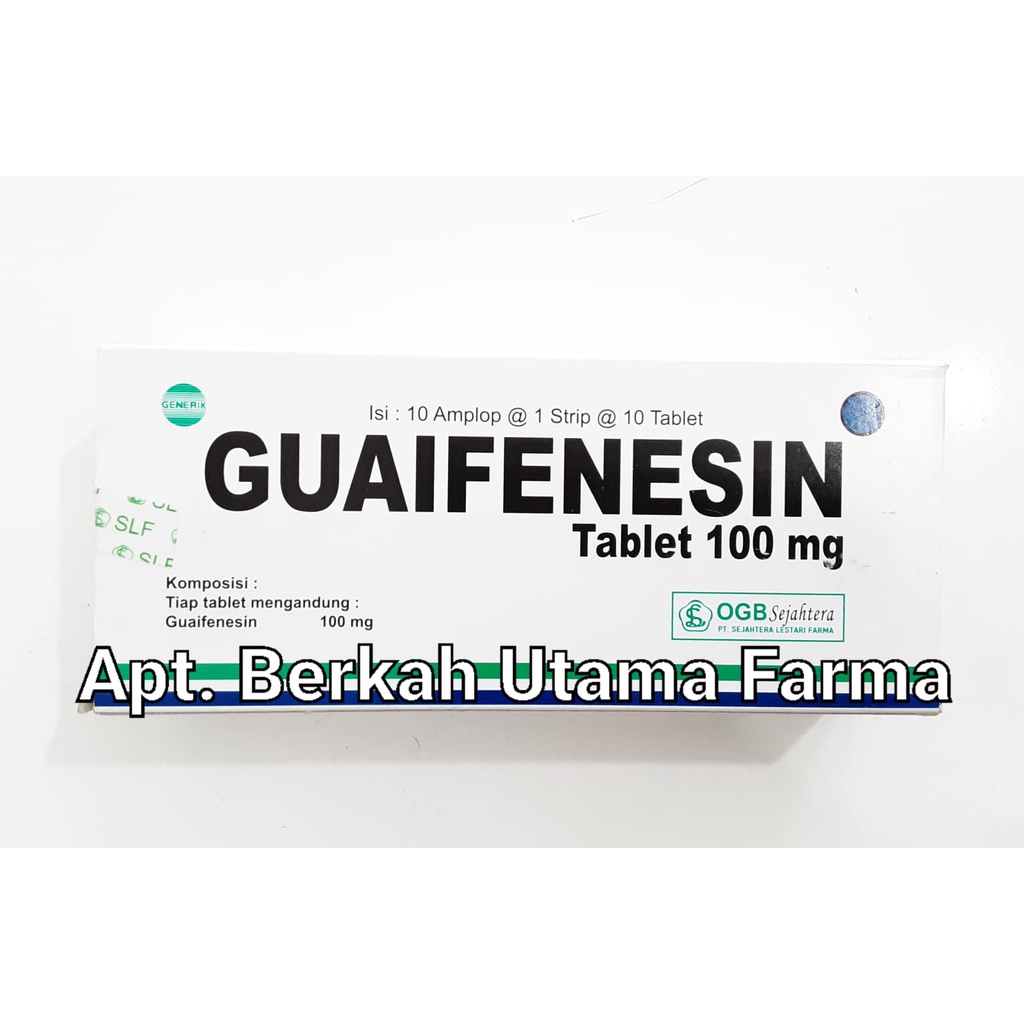 Jual Guaifenesin (GG) 100mg Box Isi 10 Strip 10 Tablet | Shopee Indonesia