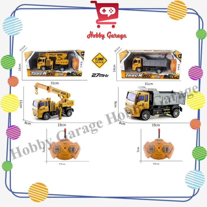 Jual PROMO!!! MAINAN ANAK REMOTE CONTROL LAMPU RC DUMP TRUCK CRANE ...