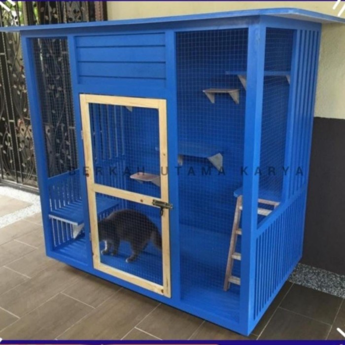 Jual Kandang Kucing Kayu Indoor Outdoor Rumah Hewan Peliharaan Custom ...