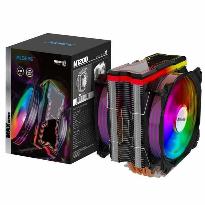 Jual Cpu Cooler Gaming Alseye 4 Heat Pipe RGB MAX M120D - Fan Processor ...
