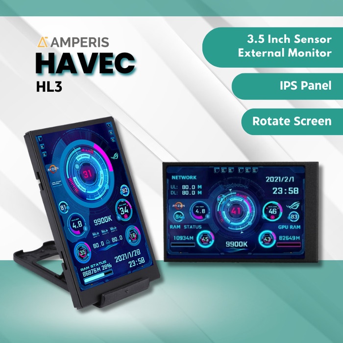 Jual Monitor Sensor External IPS Panel CPU GPU HDD 3.5 Inch HAVEC HL3 ...