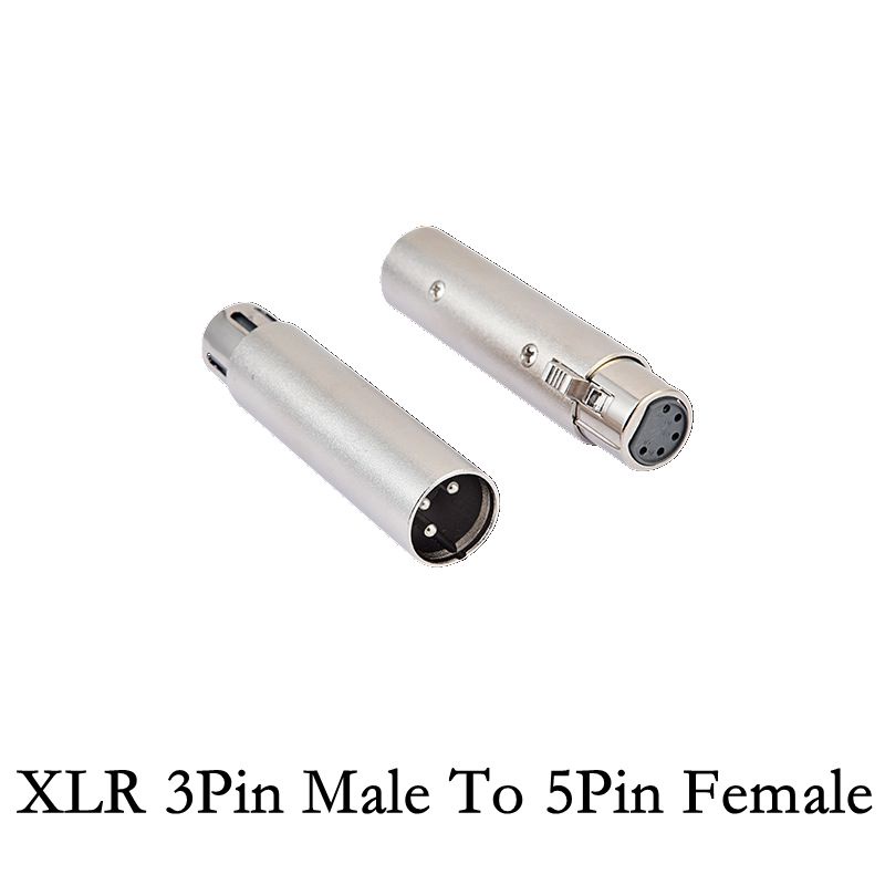 Jual &3Pin XLR To 5Pin DMX Metal Cased Converter Audio Lighting Adapter ...