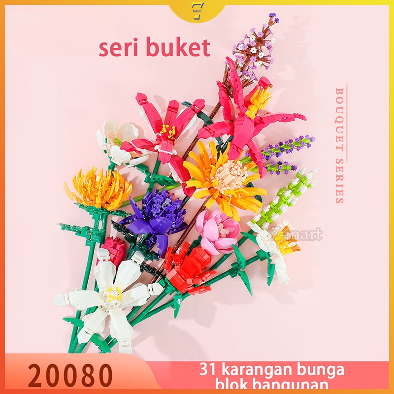 Jual BALODY Nano Block Building Blocks Flowers DIY Bunga Mainan Balok ...