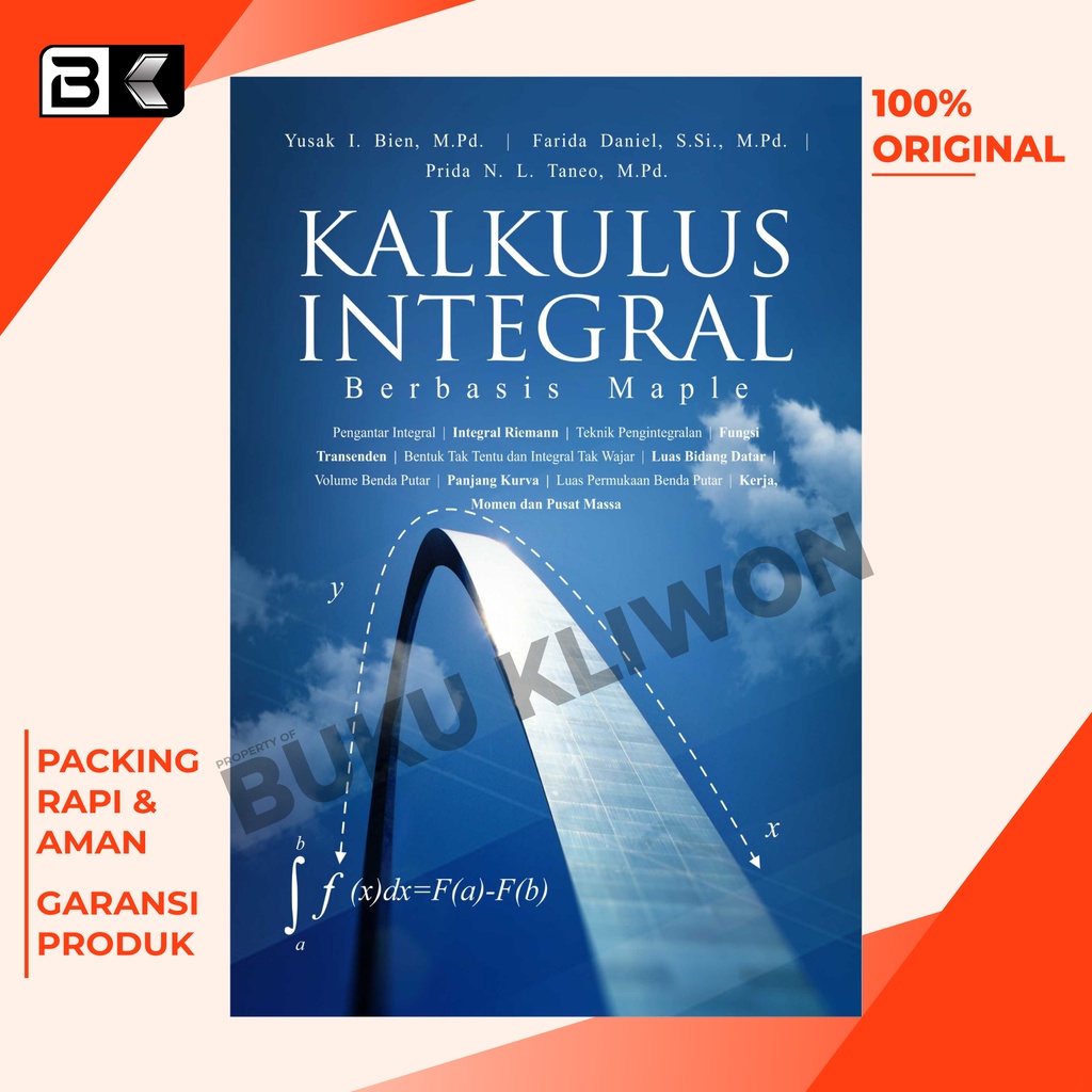 Jual Buku Kalkulus Integral Berbasis Maple - Yusak I. Bien | Shopee ...
